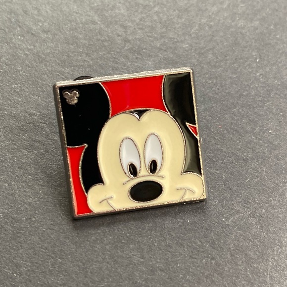 Disney | Other | Disney Pin Red Square Mickey Mouse Pin | Poshmark